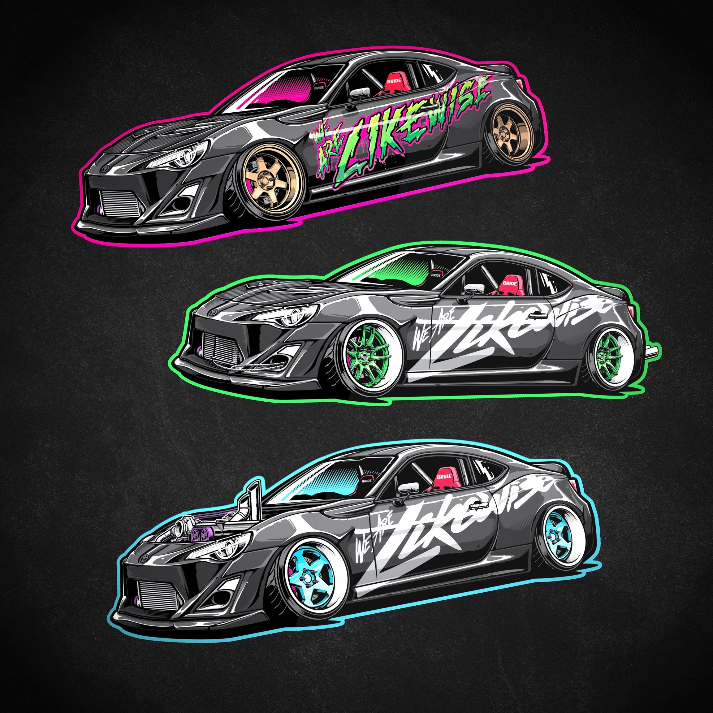 Likewise Garage 86 Sticker Pack - We Are Likewise - US